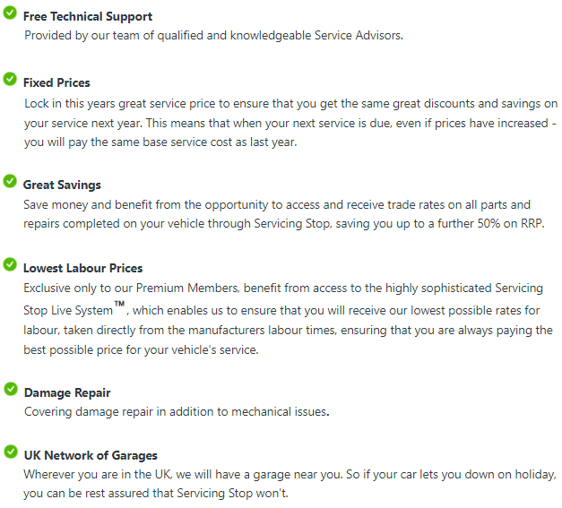 Premium Membership Subscription – Servicing Stop